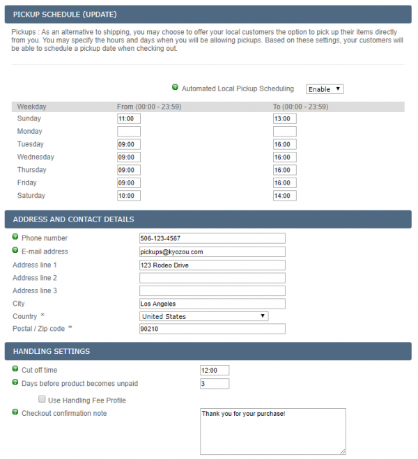 How to enable Local Pick-up on your eCommerce Site – Kyozou – Knowledge ...